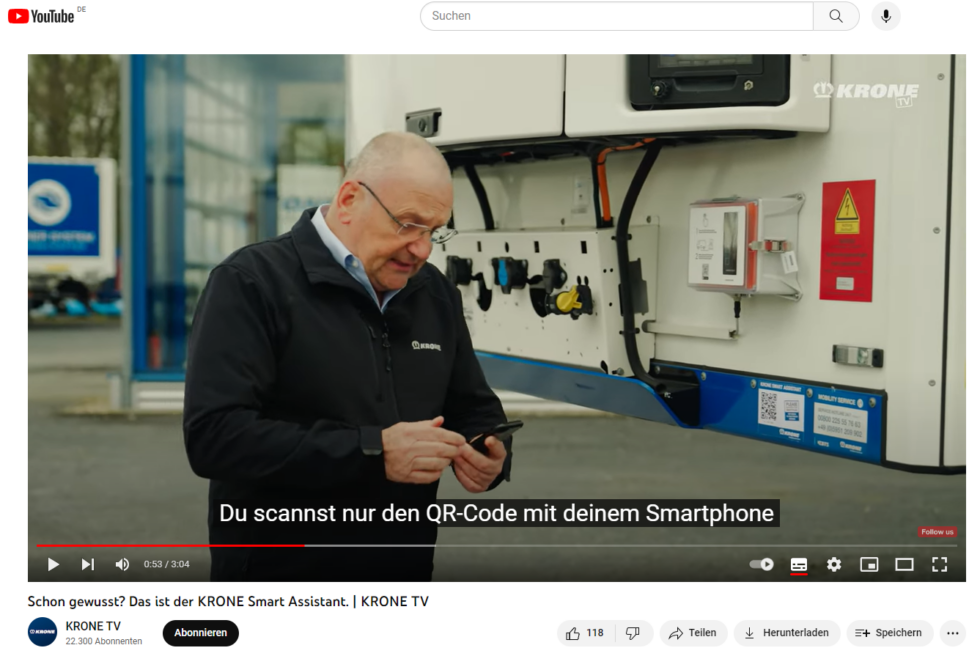 Check out the new KRONE.TV video: Trailer handovers through messenger ...